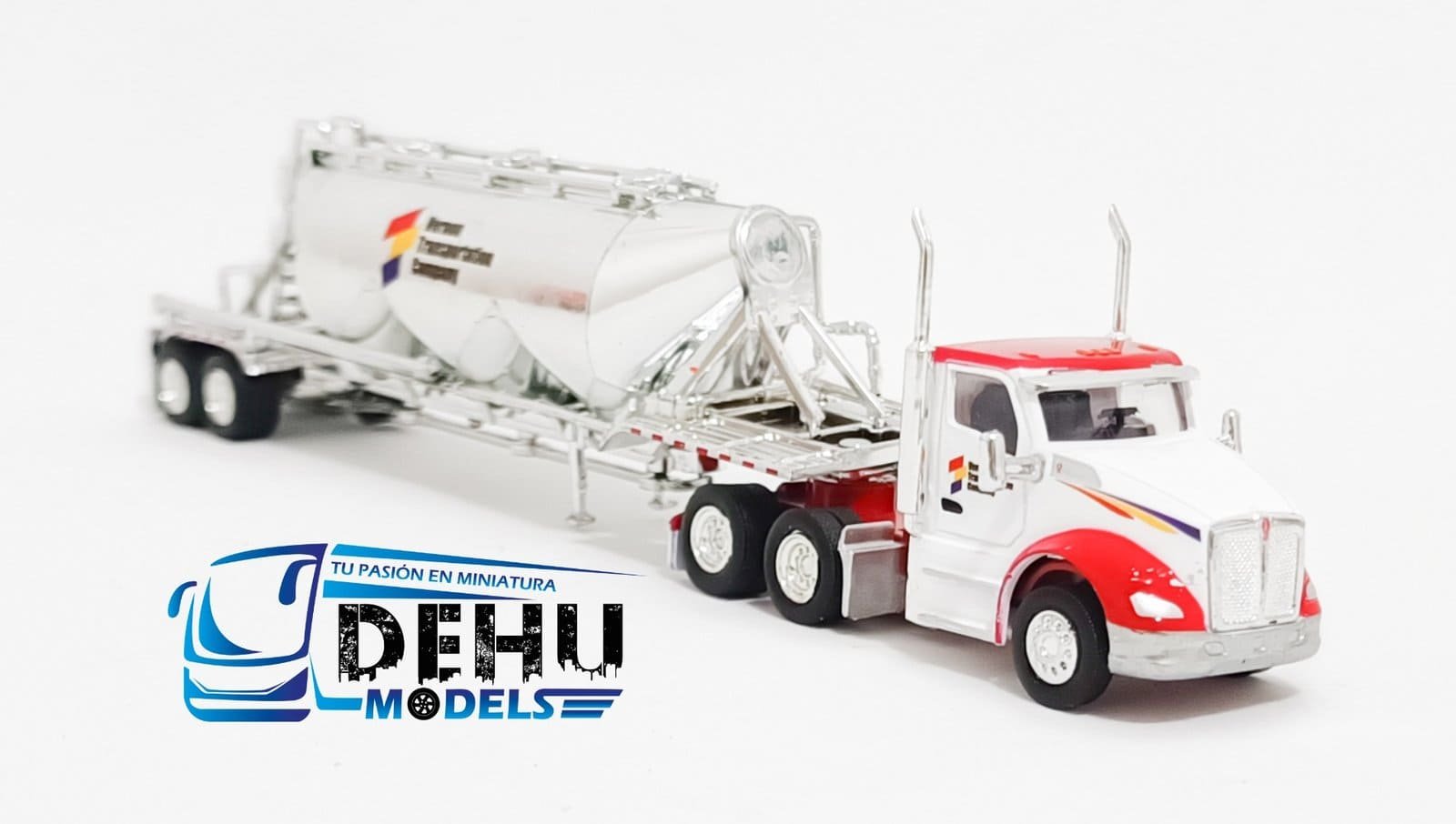 Tráiler a Escala 1/87 Kenworth T680 Day Cab Con Remolque Pneumatic ...