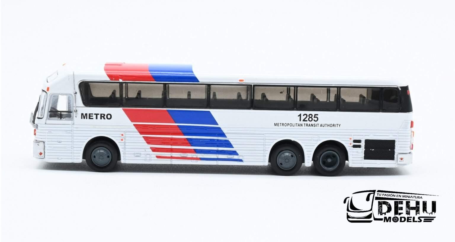 Autobús a Escala 1/87 Eagle Model 10 Houston Metro Blanco-Azul-Rojo ...