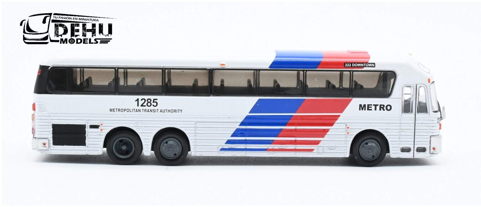 Autobús a Escala 1/87 Eagle Model 10 Houston Metro Blanco-Azul-Rojo ...